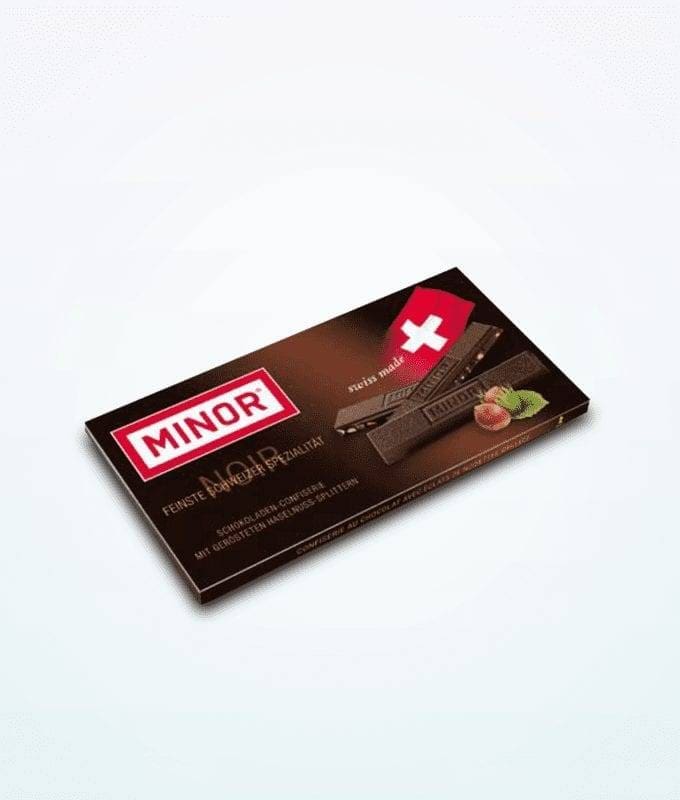 Minor Dark Chocolate With Hazelnuts 80g - Swiss Made Direct